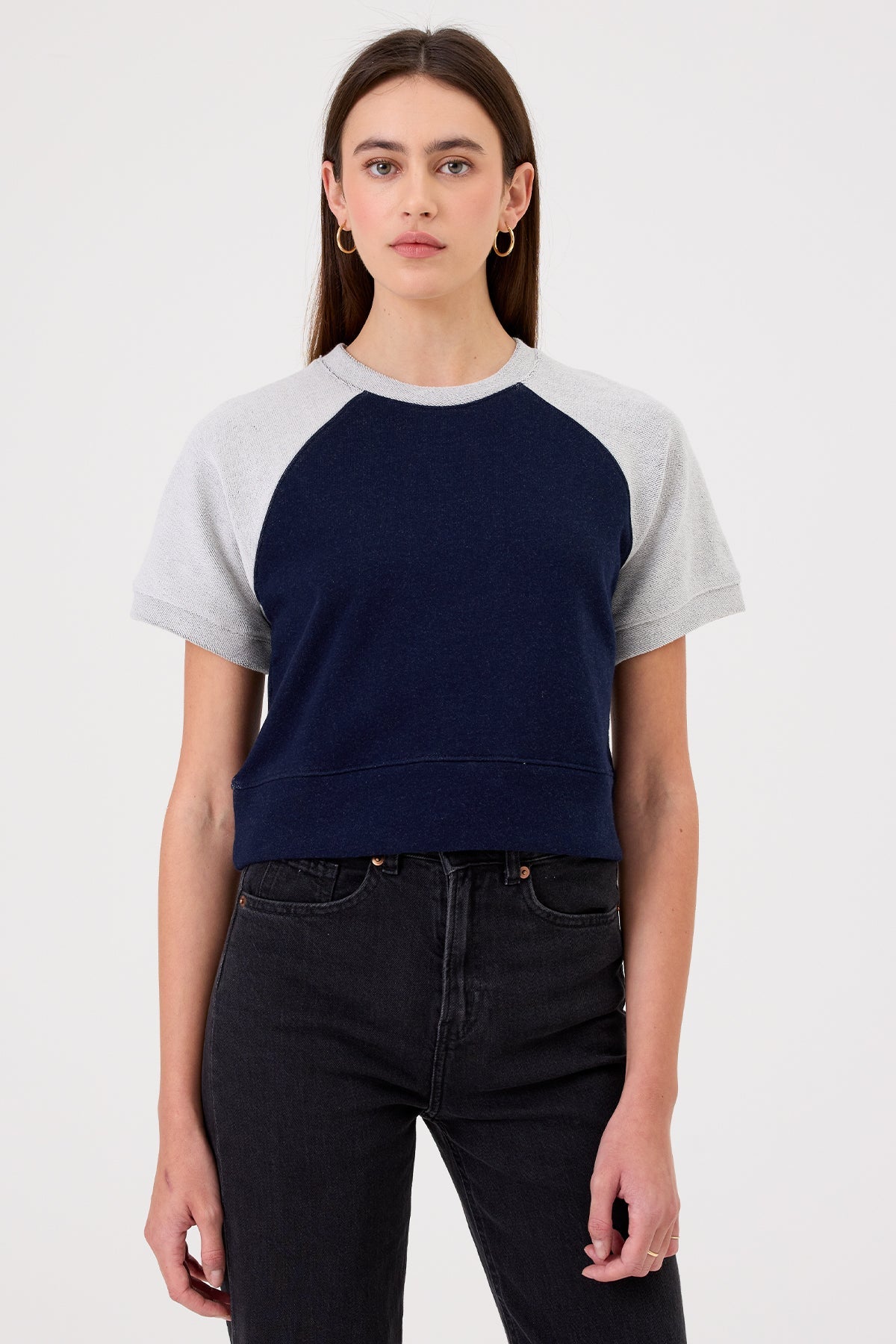 Melrose Studio Tee – Colorblock Raglan in French Terry
