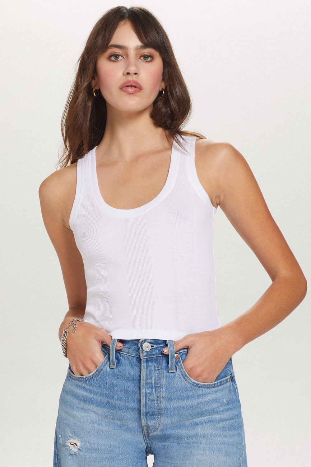 Variegated Rib Crop Tank | Flattering Fit & Soft Stretch – Goldie Tees